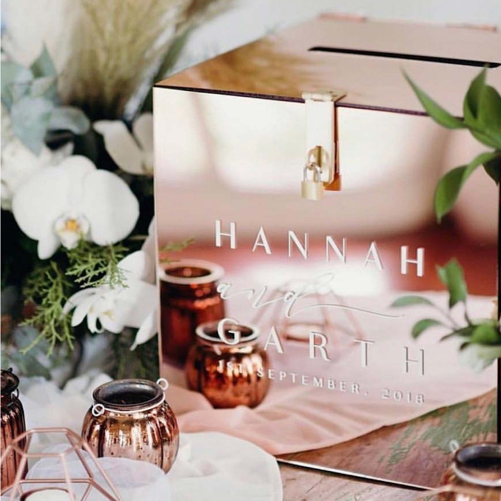 🇸🇬 [Instock Sale] Customised Acrylic Wishing Box Money Angpao Wedding ...