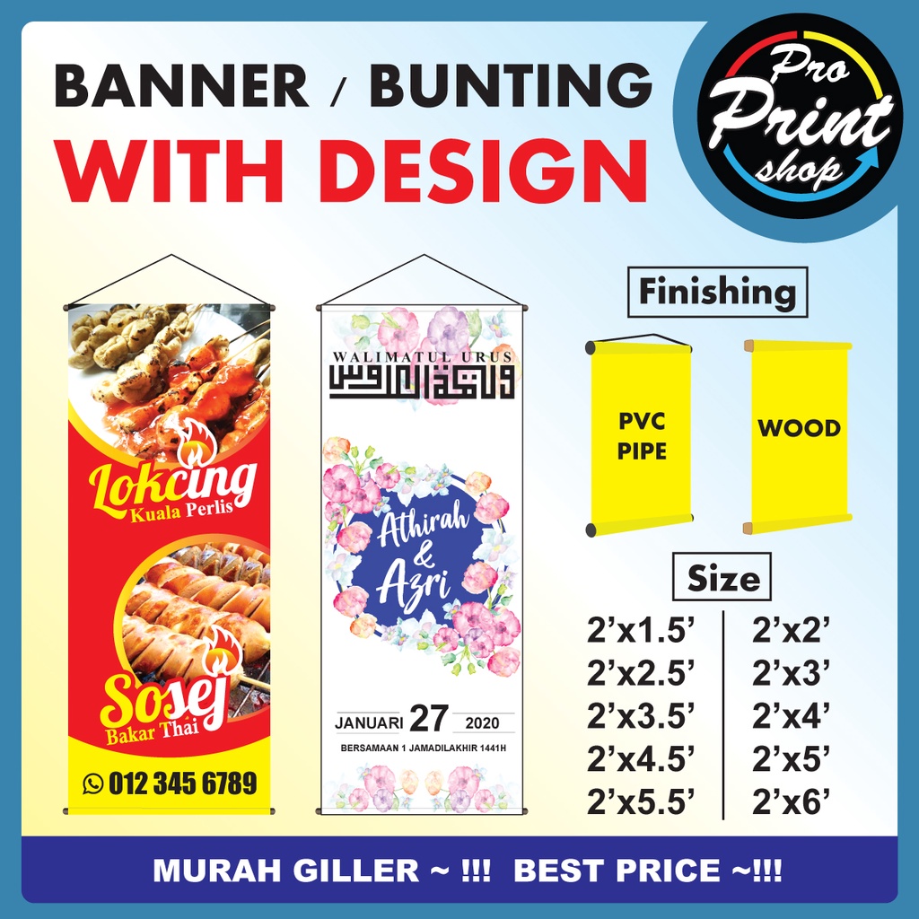 Banner / Bunting (With Design) | Shopee Singapore