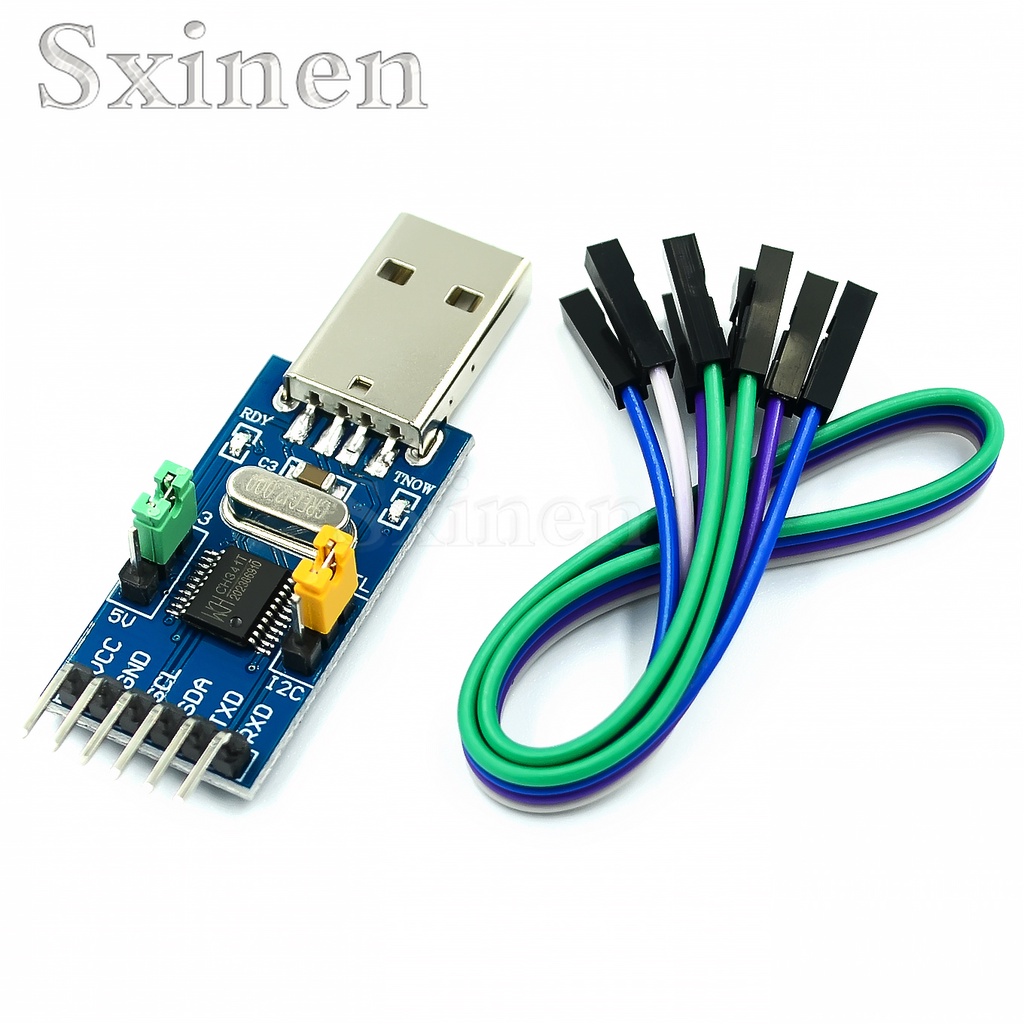 Ch341t 2 In 1 Module 3 3v 5v Usb To I2c Iic Uart Usb To Ttl Single Chip Serial Port Downloader