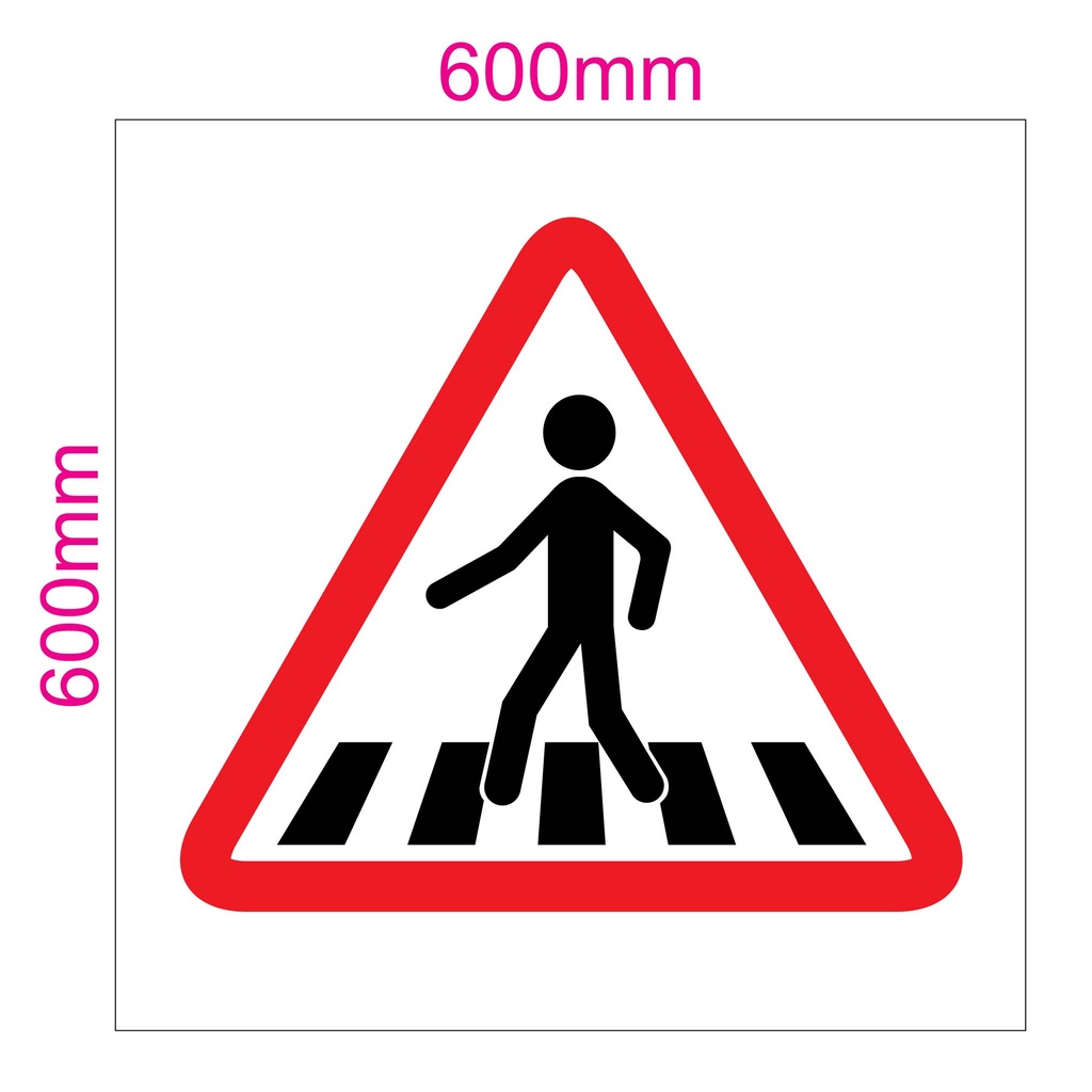 Zebra Crossing Sign_600mm x 600mm | Shopee Singapore