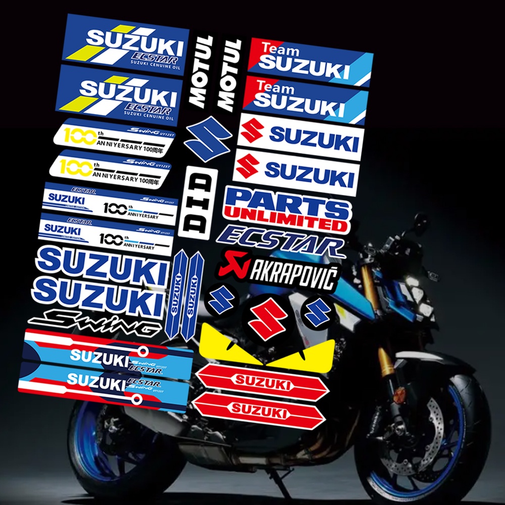 Suzuki Motorcycle Stickers Reflective Motorbike Trunk Body Decalfor ...