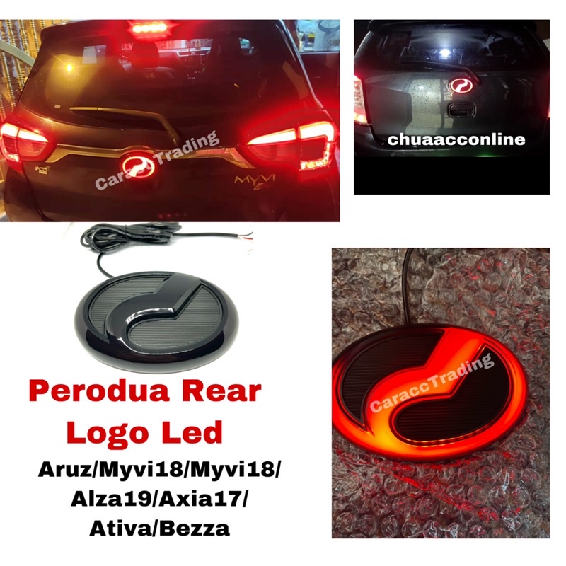 Perodua logo led alza/axia/bezza/ativa/aruz | Shopee Singapore