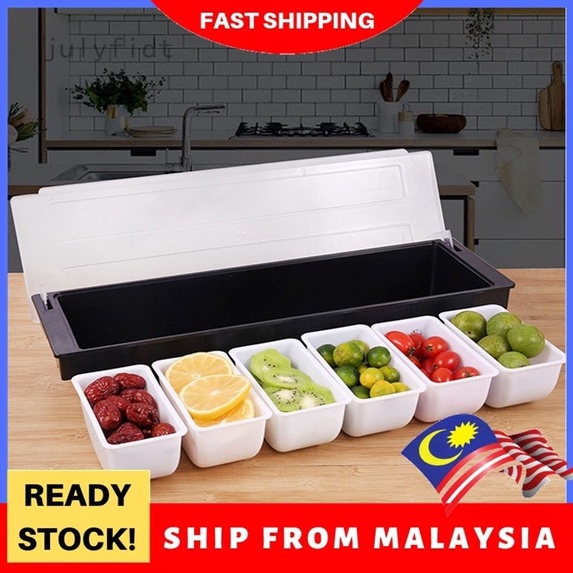3-4-5-6 Food Compartment Condiment Dispenser Seasoning Salt Pepper ...