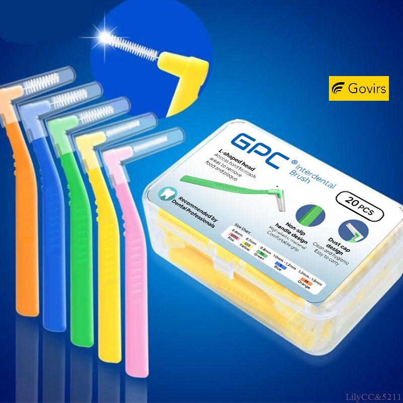 GPC Interdental Brush L Shape for Teeth and Braces 20pcs Pack | Shopee ...