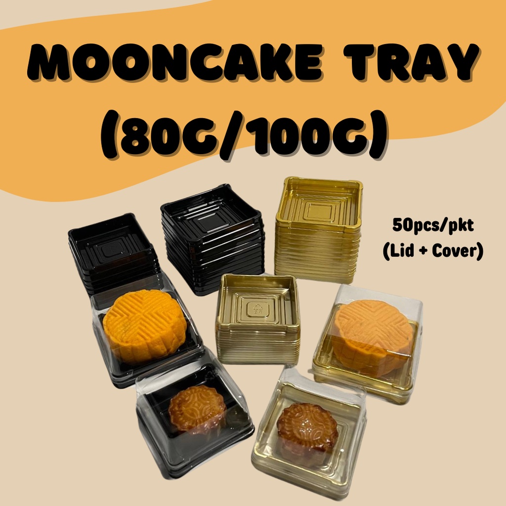 [🇸🇬] (50pcs) Individual Mooncake Tray / Disposable Mooncake Box/Brownie ...