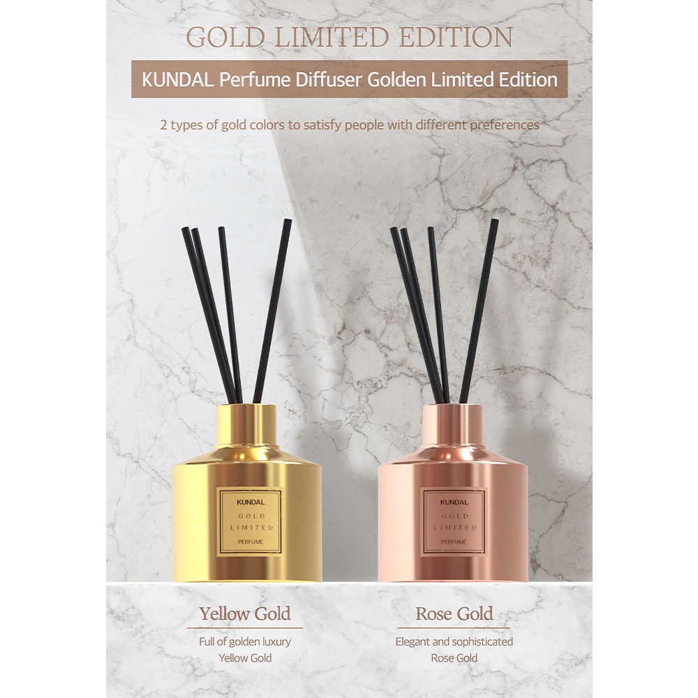 [KUNDAL] Perfume Diffuser Rose Gold Limited Edition 200ml Set 2ea ...