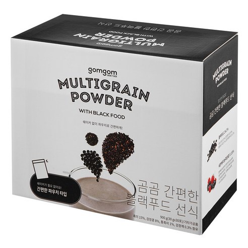 Gom gom multigrain powder with black food (30g x 30pcs) | Shopee Singapore