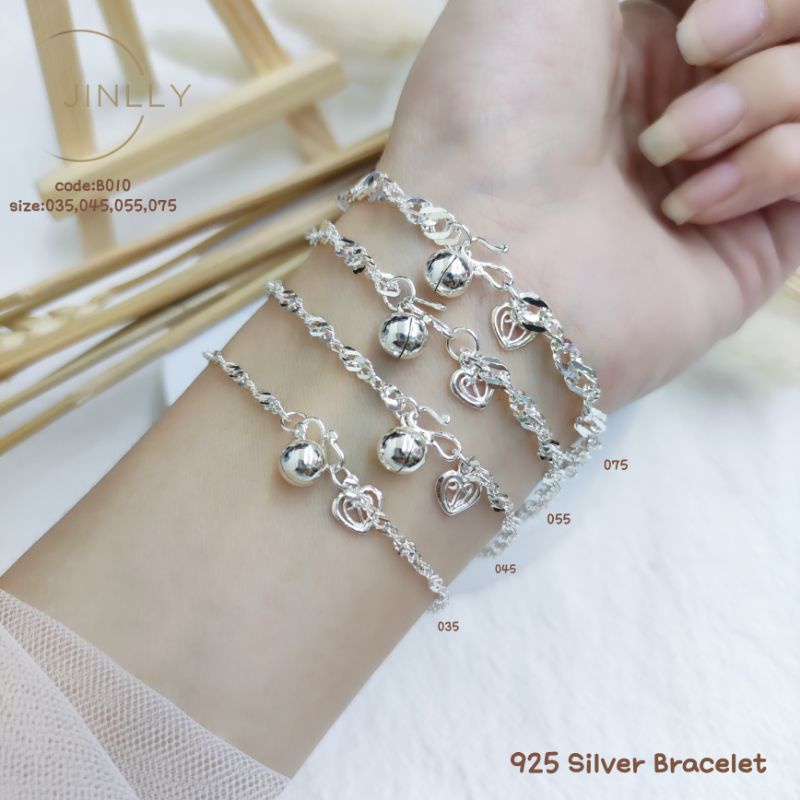 925 silver bracelet/for women bracelet纯银水波手链*Gelang tangan perak gila ...