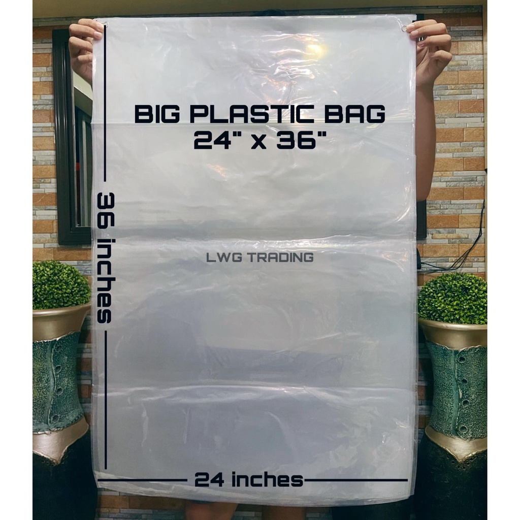 PER PIECE THICK BIG PLASTIC BAG PANG IMPAKE RTW PLASTIC 24X36,X25X50 ...