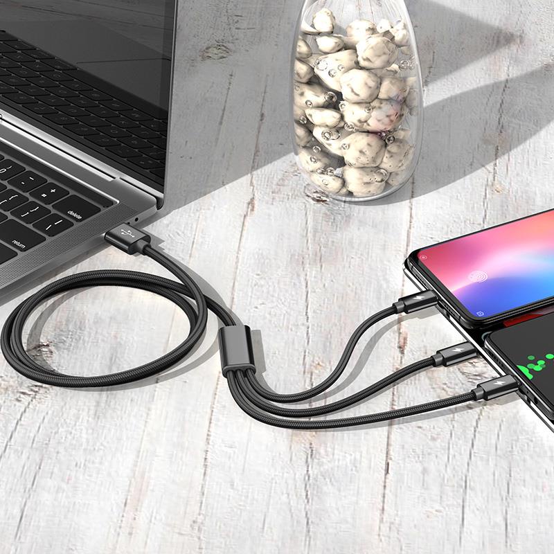 3M 3 in 1 USB Type C Cable 2M Micro USB Android Mobile Phone Fast ...