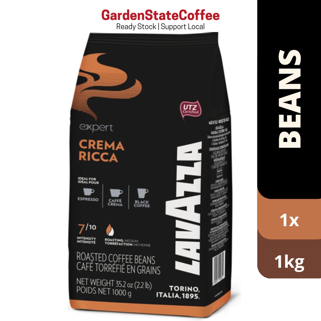 (1kg) Lavazza Expert - Crema Ricca, Whole Coffee Beans. Medium Roast, 7 ...