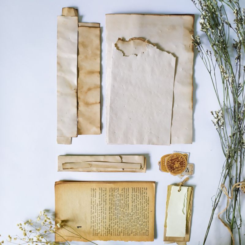 Journal Kit Paper Vintage Old Aesthetic Paper for Journaling Scrapbook ...