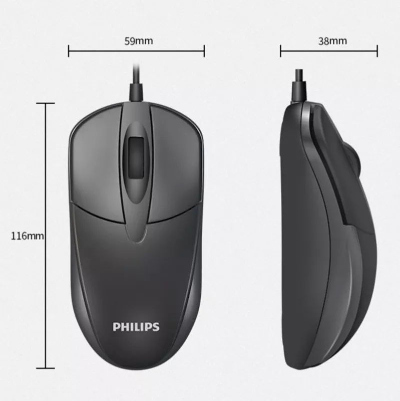 Philips M221/M234 Portable Wireless/Wired Mouse for office Home Laptop ...