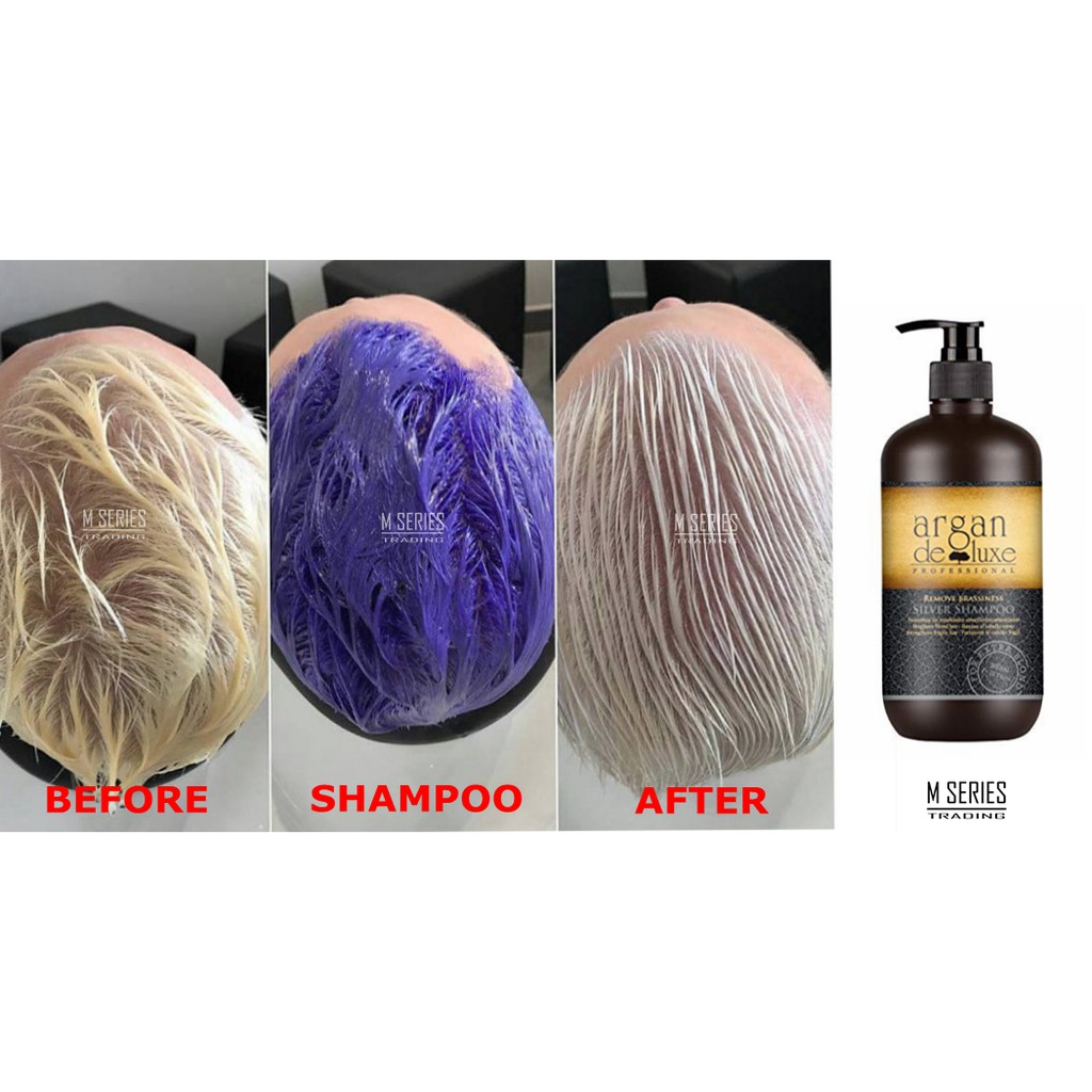ARGAN DELUXE Remove Brassiness Silver Shampoo **Anti Yellow Shampoo ...
