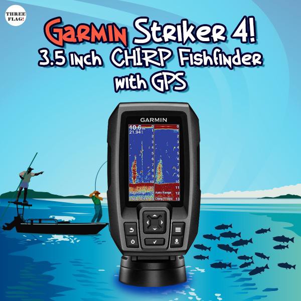 Garmin Striker 4 with Transducer, 3.5 GPS Fish finder with CHIRP ...