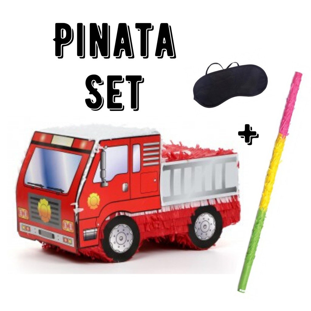 [SG Stock] Red Fire Truck Pinata | Shopee Singapore