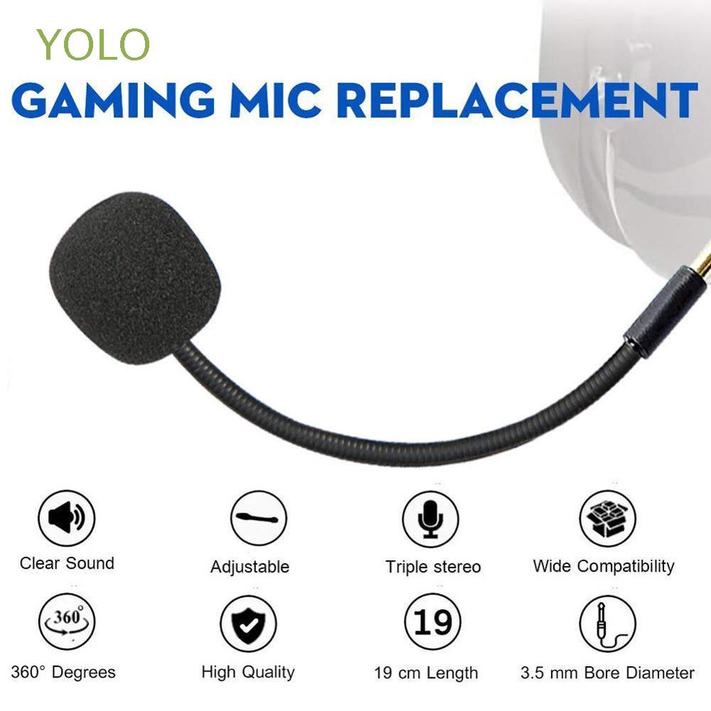 YOLO 3.5MM Mono Microphone Quality HD Voice Gaming Headset Mic Portable ...