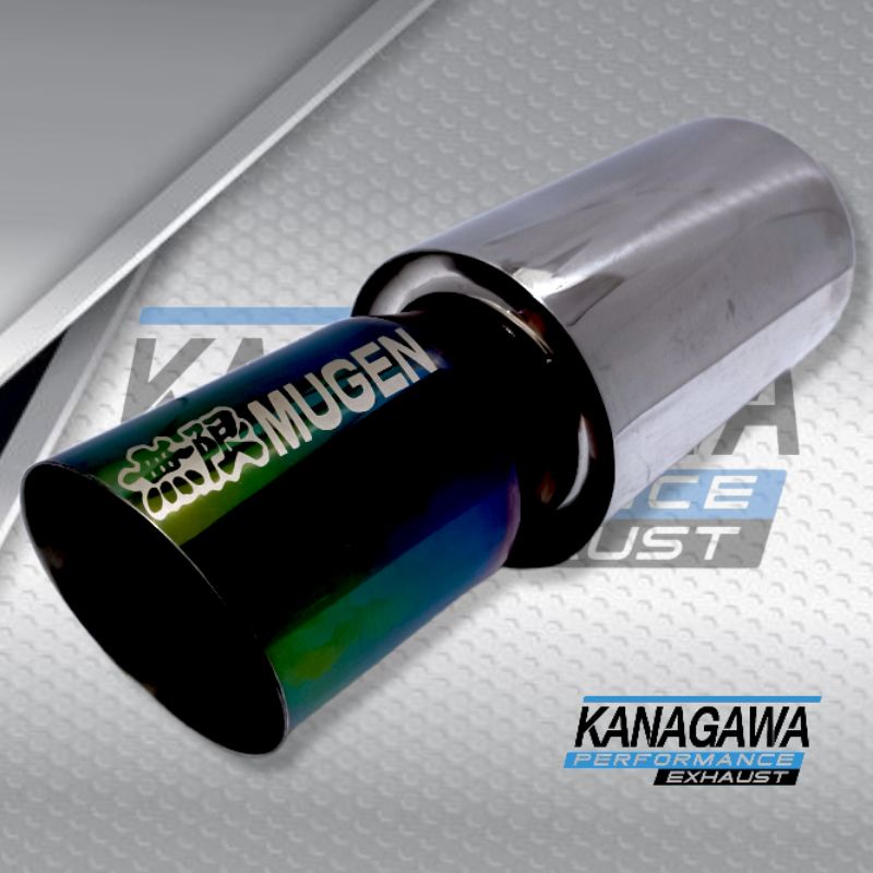 MUGEN Racing Car Exhaust Muffler Tengos Rainbow Bass Round Full Stainless - Exhaust tip ...