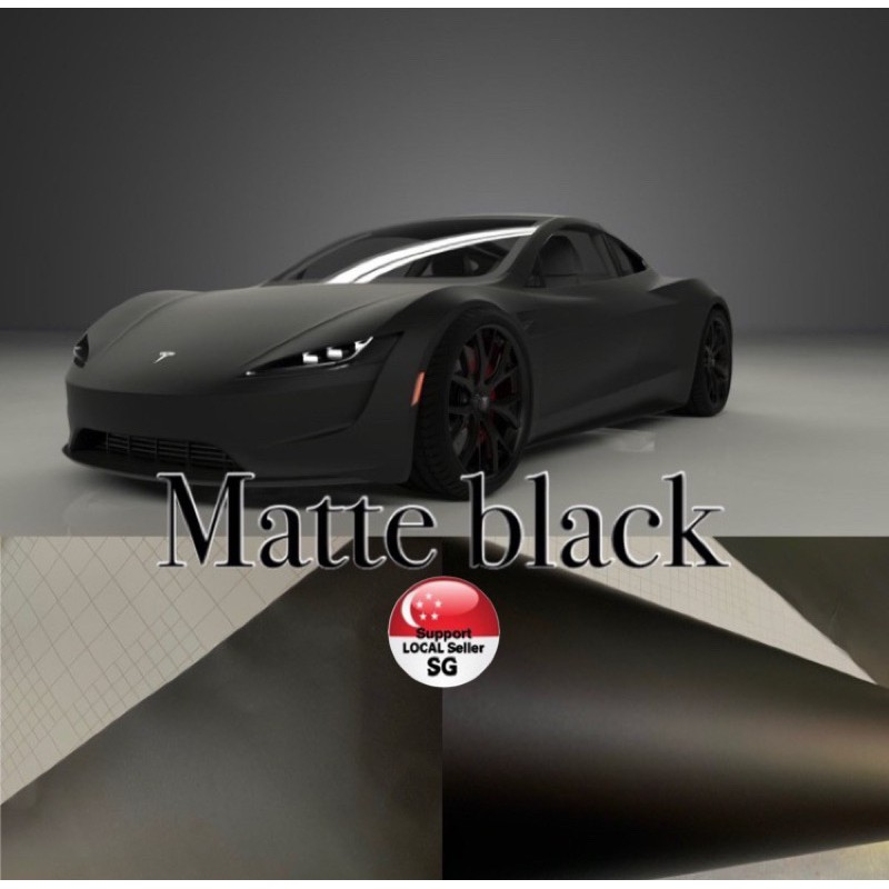 Super Matte black vinyl sticker wrap - adhesive -stretchable -washable ...
