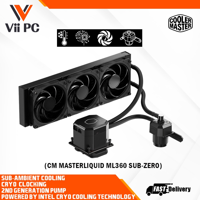 Cooler Master MasterLiquid ML360 SUB-ZERO TEC AIO Cooler, Powered by ...