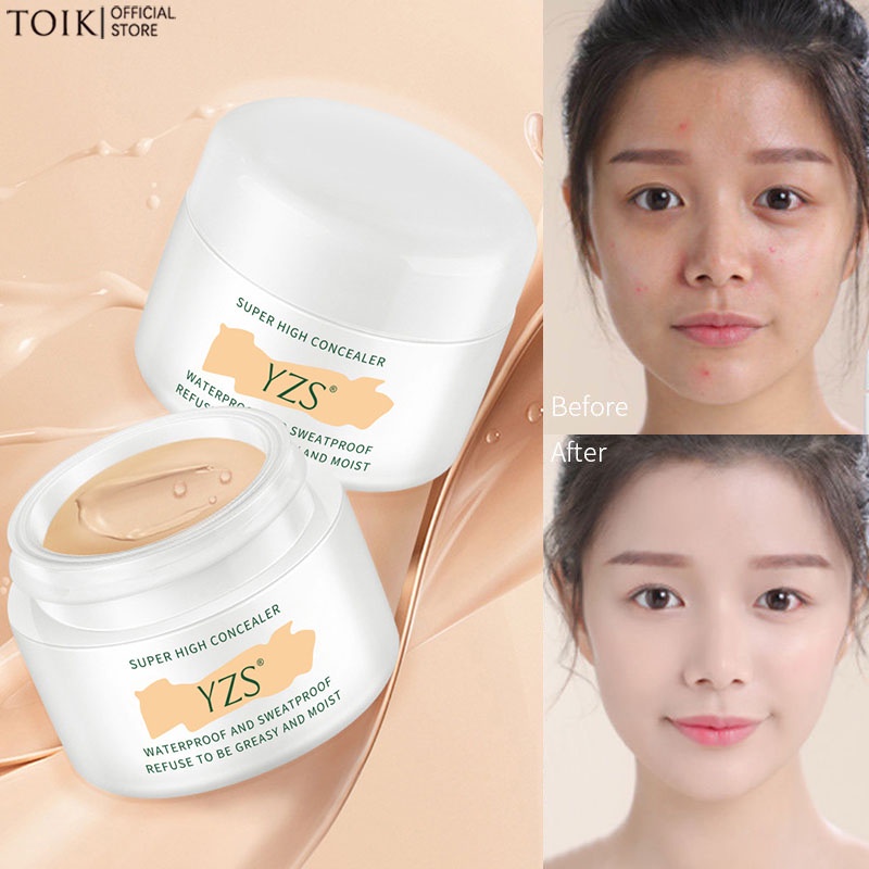 3 Color Concealer Foundation Cream Waterproof Long Lasting Cover Dark ...