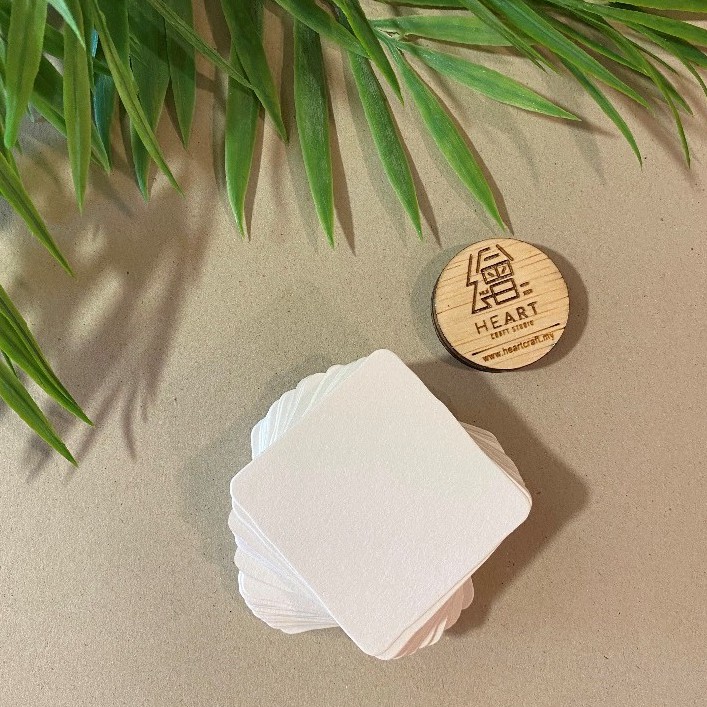 【Italy】Zentangle Art Paper Tiles | Square 5cm | White | 25pcs 禅绕画 白色 ...