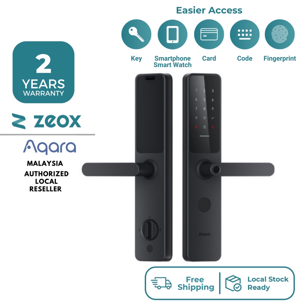 Xiaomi Aqara Smart Door Lock A100 Zigbee MY Version Apple Home Key ...
