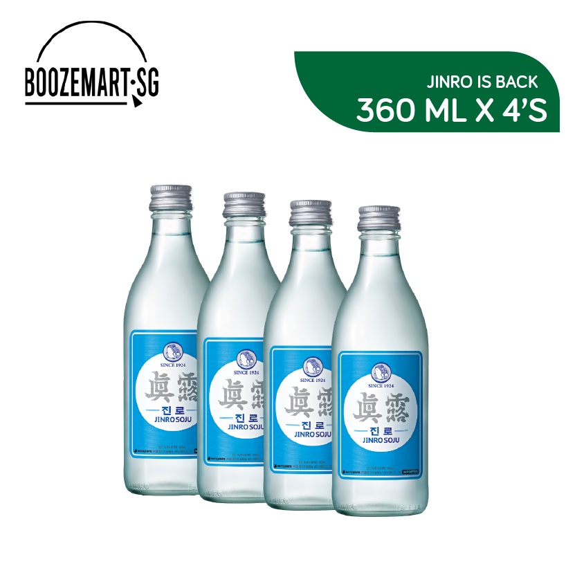 JINRO is Back Korean Soju - 360ml x 4's | Authentic Agent Stock ...