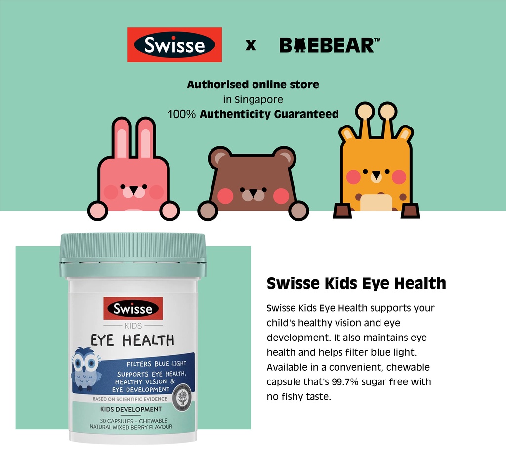 Swisse Kids Eye Health 30 caps [BaeBear.sg] | Shopee Singapore