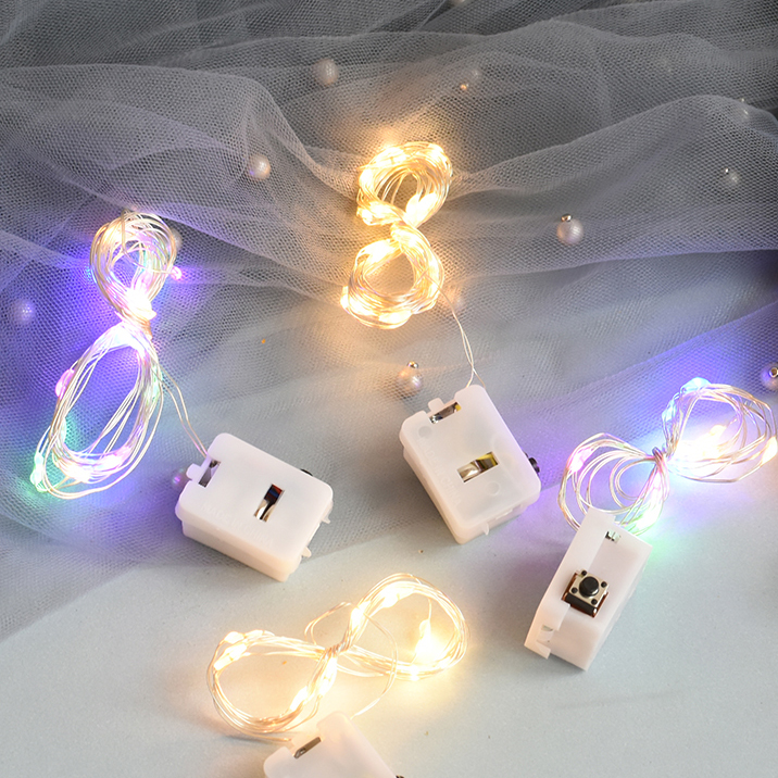 1M 2M Mini Led Flashing Fairy Lights Battery Powered Copper Wire Starry ...