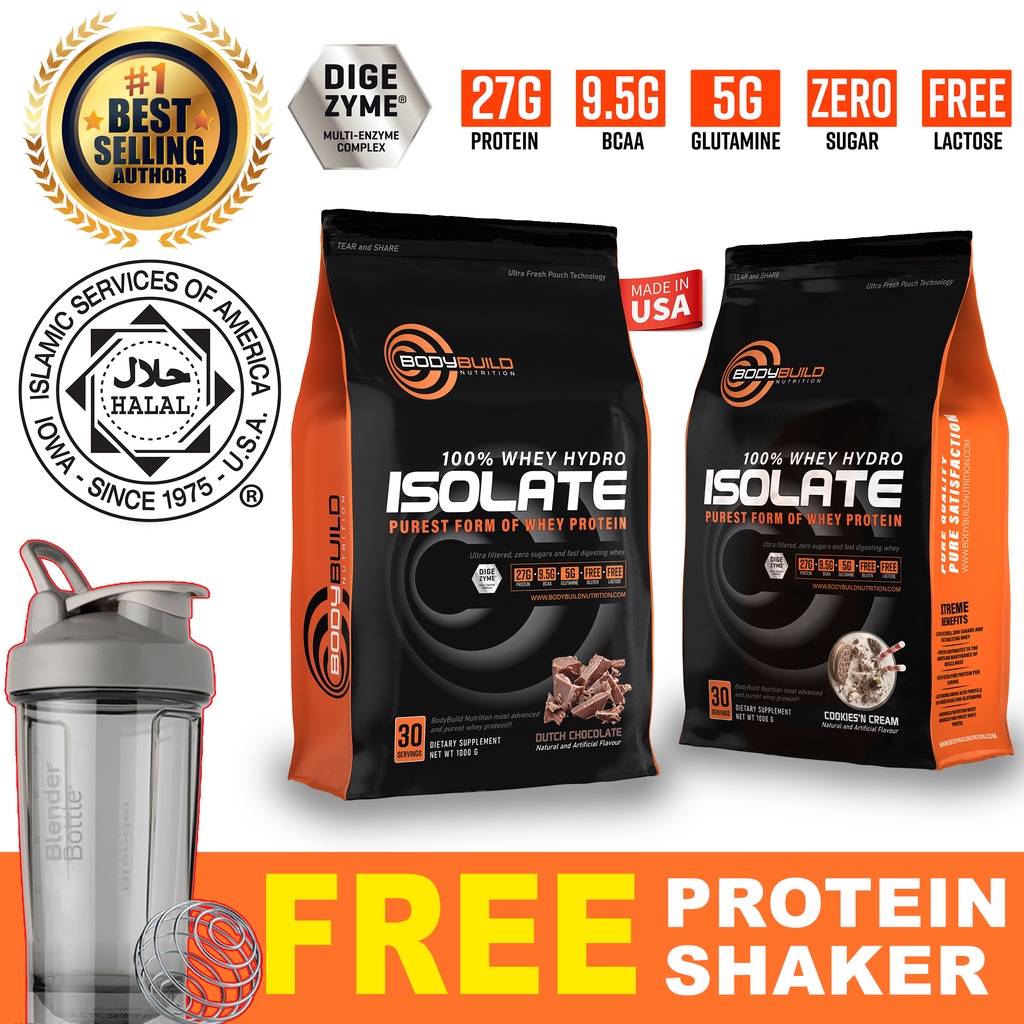 Bodybuild 100% Whey Hydro Isolate 2.2lbs Purest Form Of Whey Isolate ...