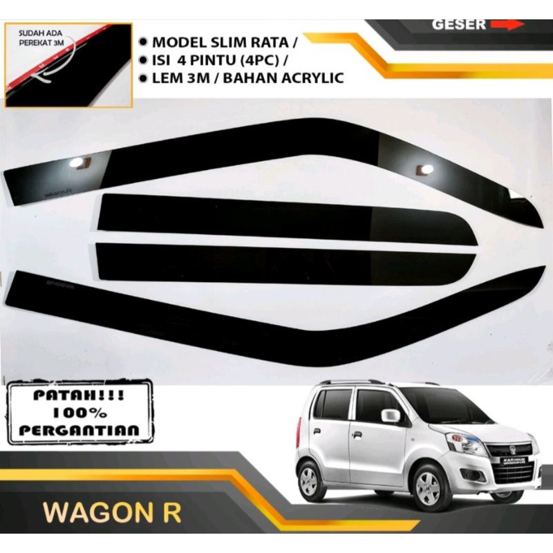 Wagon R car door gutter 2013-2021 Model SLIM FLAT PLATE | Shopee Singapore