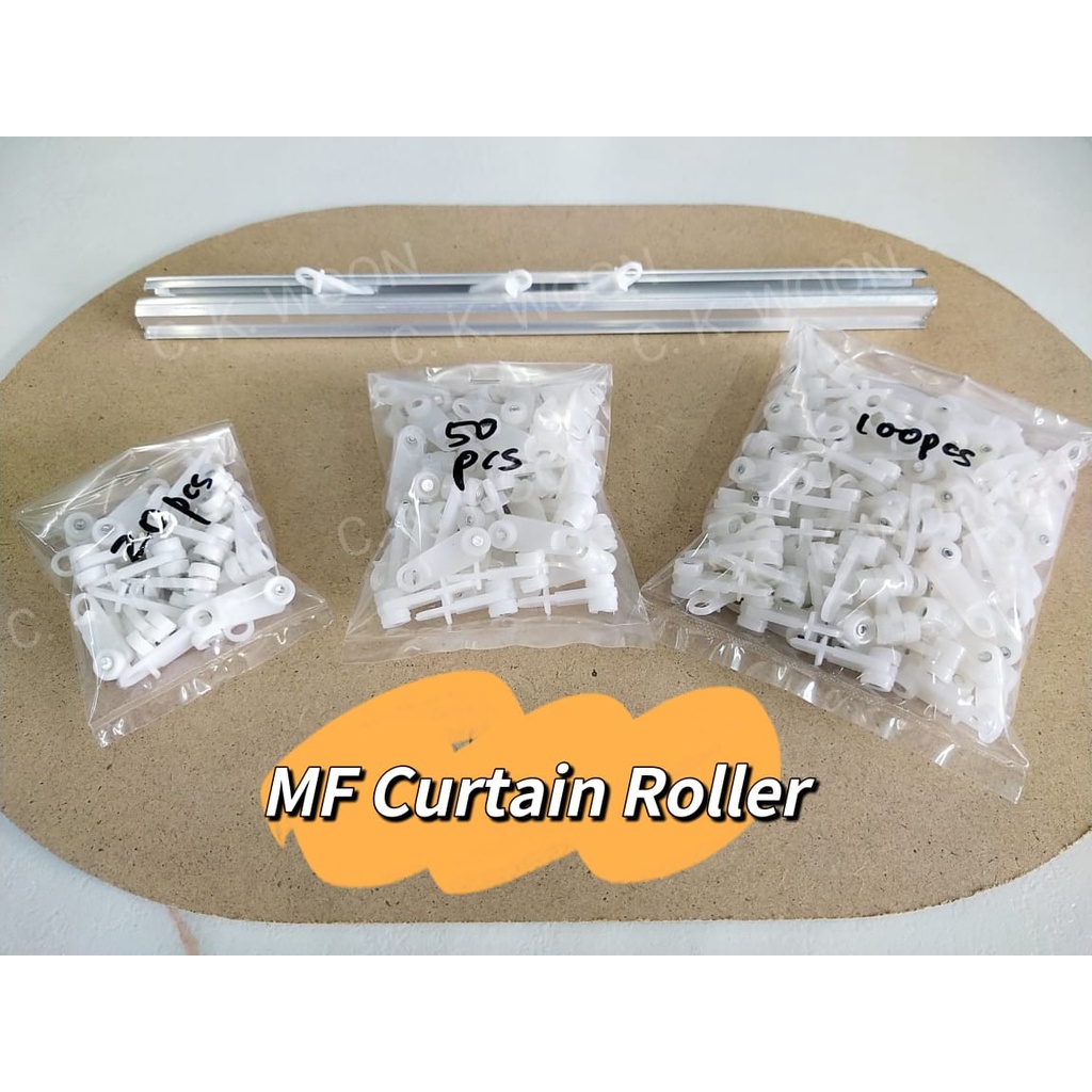20pcs/50pcs/100pcs MF Curtain Roller Hook / Roda Rail Langsir / RODA ...