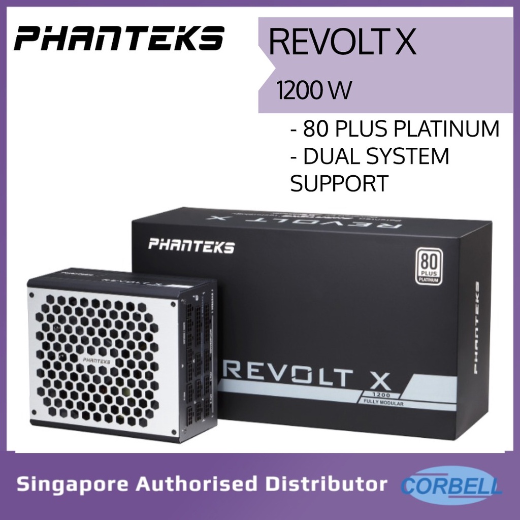 Phanteks Revolt X 1200W 80 Plus Platinum PSU dual-system power supply ...