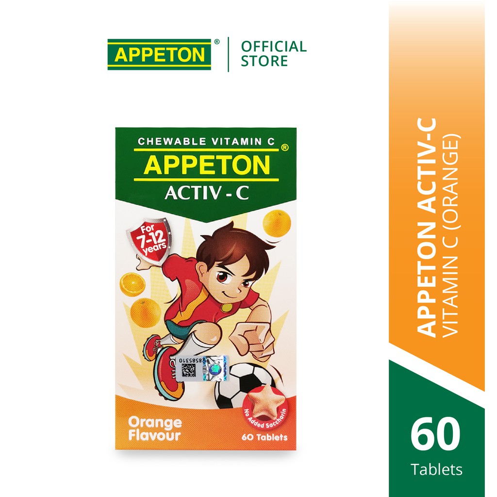 Appeton Activ-C Chewable Tablet (100mg x 60's) | Shopee Singapore