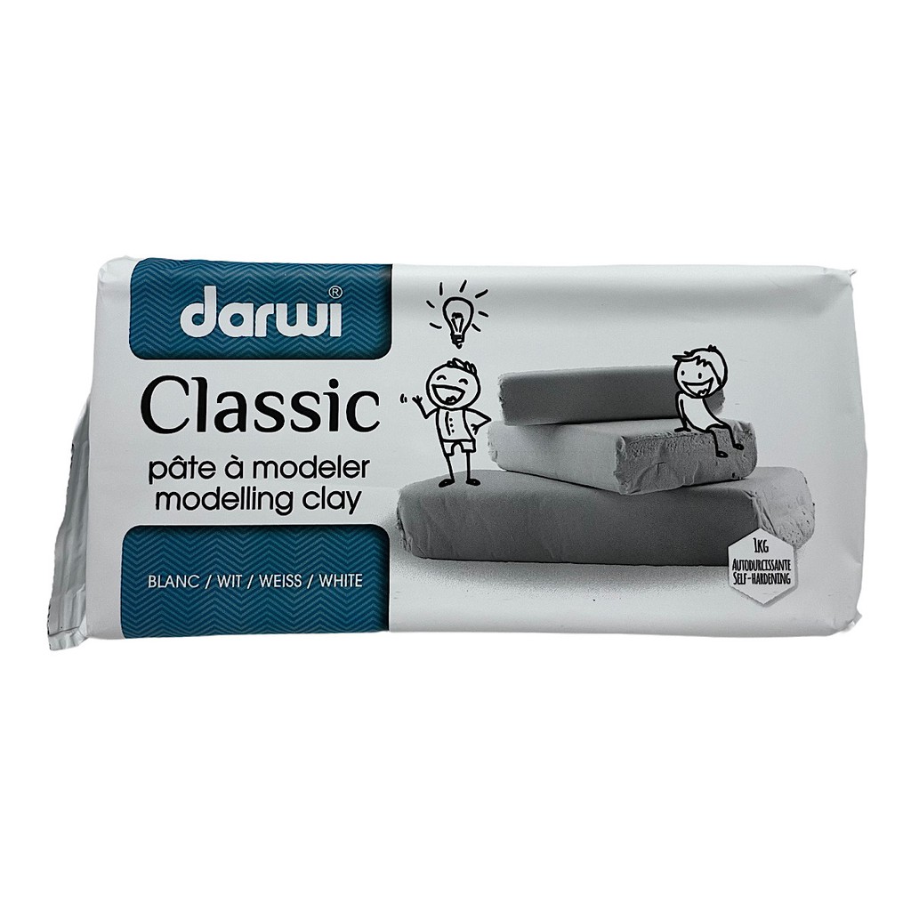 Darwi 1kg Air-Drying Classic White Modelling Clay DA0801000000 ...