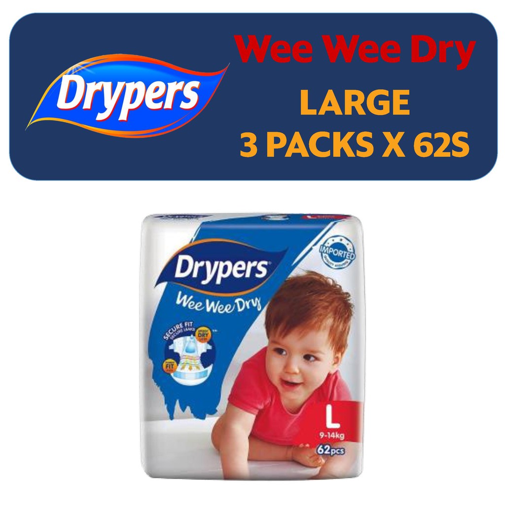💕 BEST DEAL 💕 Drypers Wee Wee Dry Diapers Tape - Carton Sales | Shopee ...