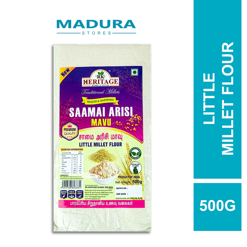 RK Heritage Saamai Arisi Mavu Little Millet Flour 500g / Tepung Millet ...