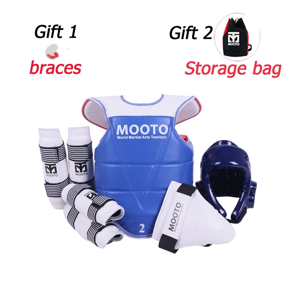 MOOTO-Taekwondo Protective Gear Reversible Armor Kits with Free Bag(For ...