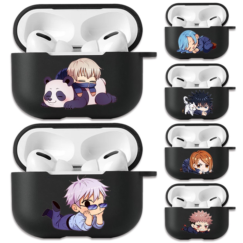 Cute Jujutsu Kaisen Figure Black Silicone Case for Airpods Pro 3 2 1 ...