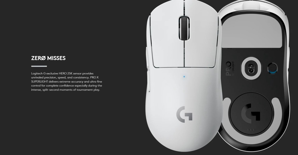 LOGITECH G PRO X SUPERLIGHT Wireless Gaming Mouse, Ultra-Lightweight (2 ...