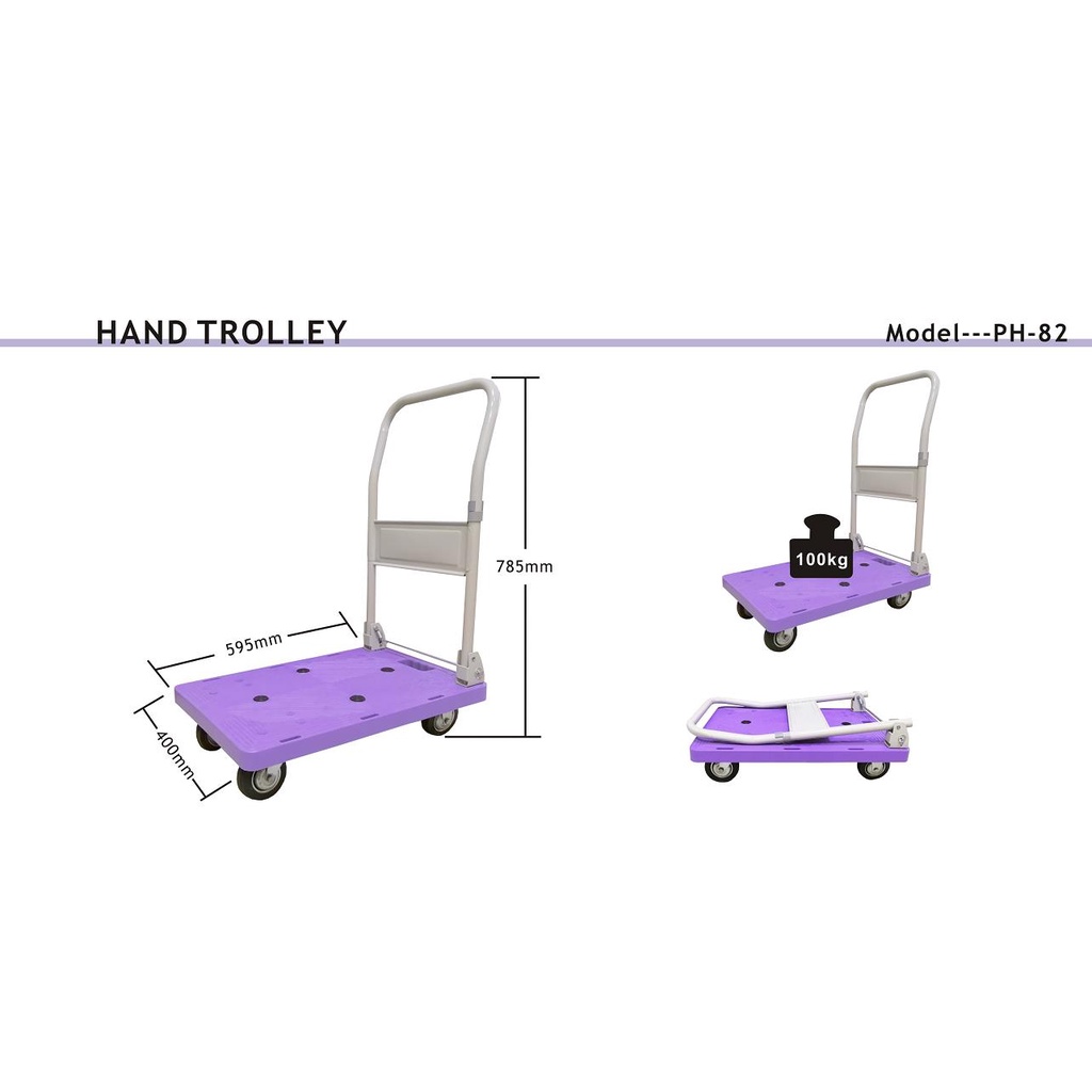 Foldable Installed Trolley Loading 120kg For Warehouse or Home Use Easy ...