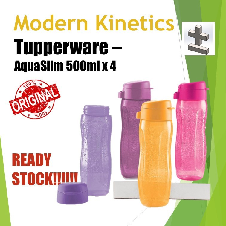 Tupperware Bottle - Aquaslim Aquasafe 500ml Eco Water Bottle Flip Top ...