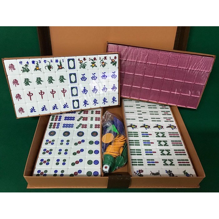 37mm A1 Size Crystal Acrylic Mahjong Set 160 Tiles (A1 Size 37mm /A2 ...