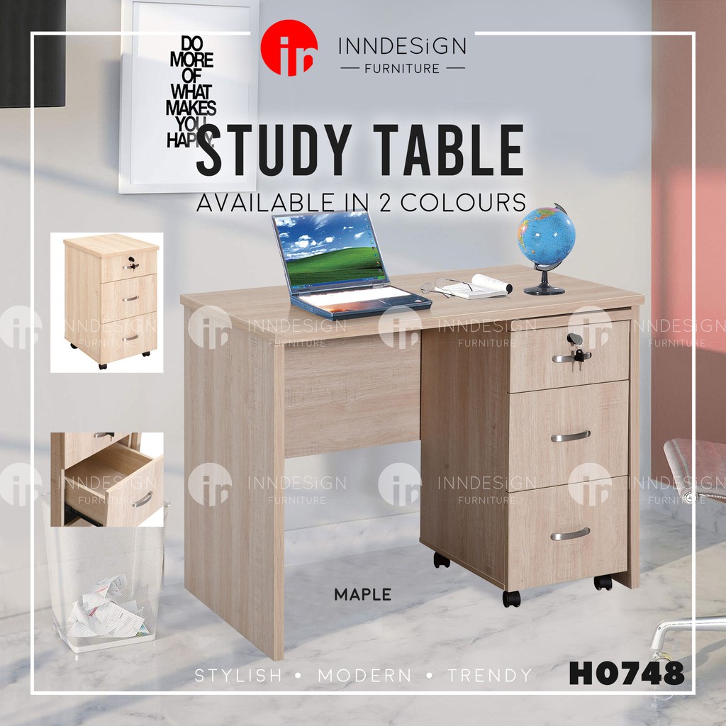 [LOCAL SELLER] Sapphire Study Table / Study Desk with Mobile Pedestal ...