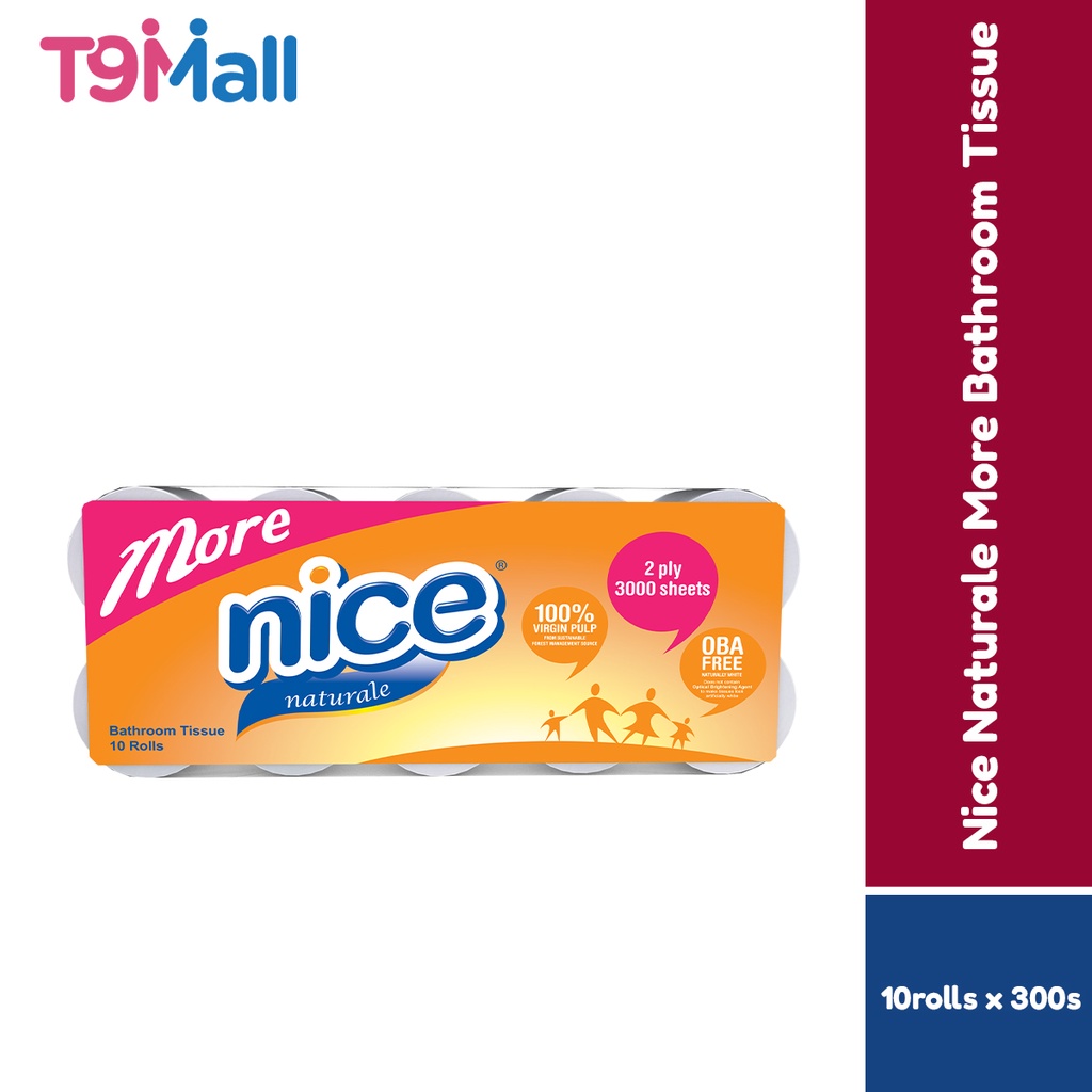 Nice Naturale More Bathroom Tissue 10rolls x 300 sheet | Shopee Singapore