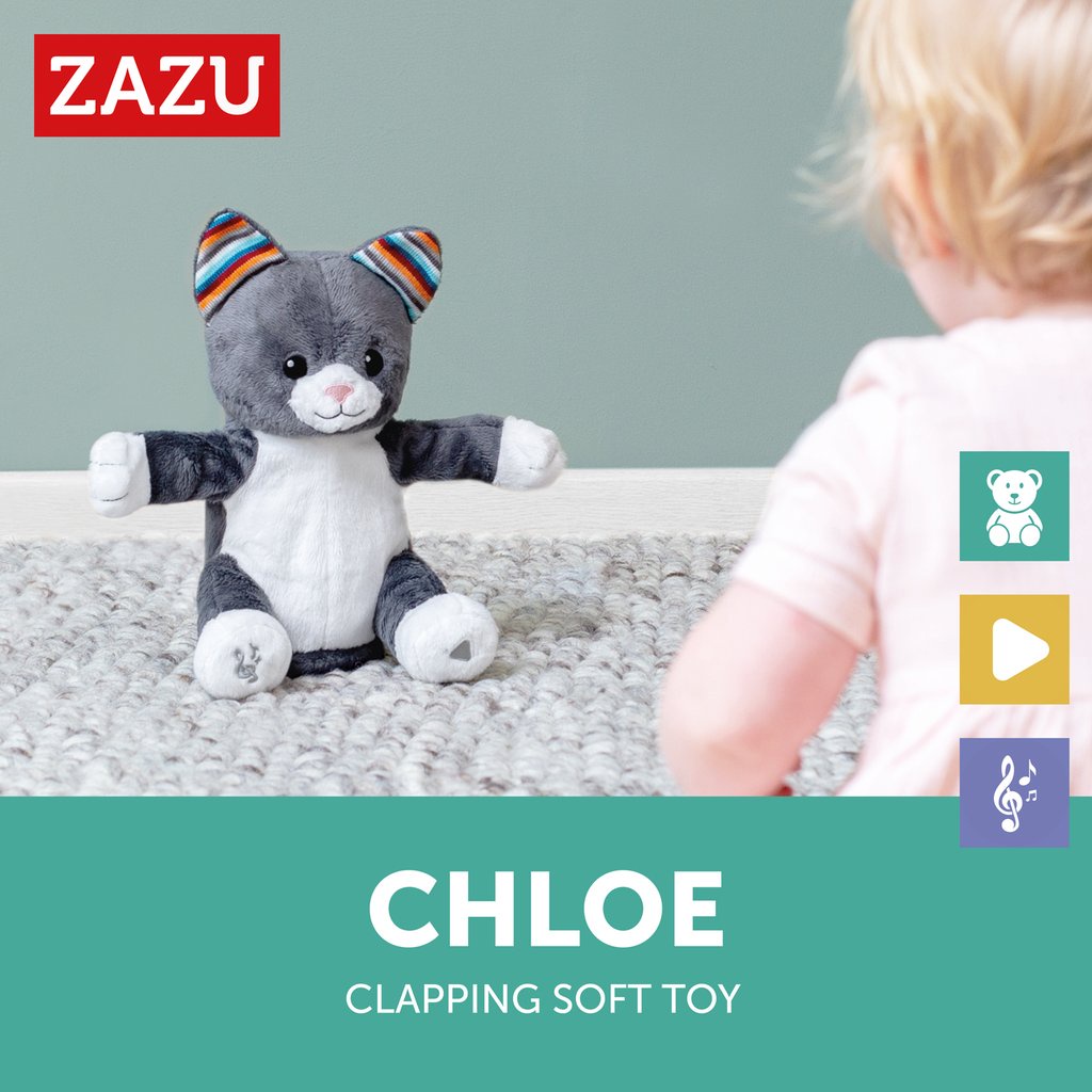 [Zazu] Chloe the Cat, Interactive Soft Toy with Clapping Hands, Sounds ...