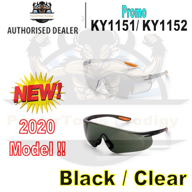 KINGS KY1151 KY1151 CLEAR BLACK SAFETY GLASSES/ SAFETY GOOGLES | Shopee ...