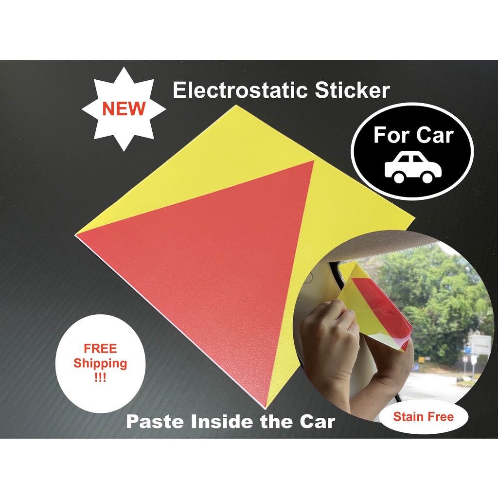 P Plate, Probation Plate Windscreen Triangle Sticker | Shopee Singapore