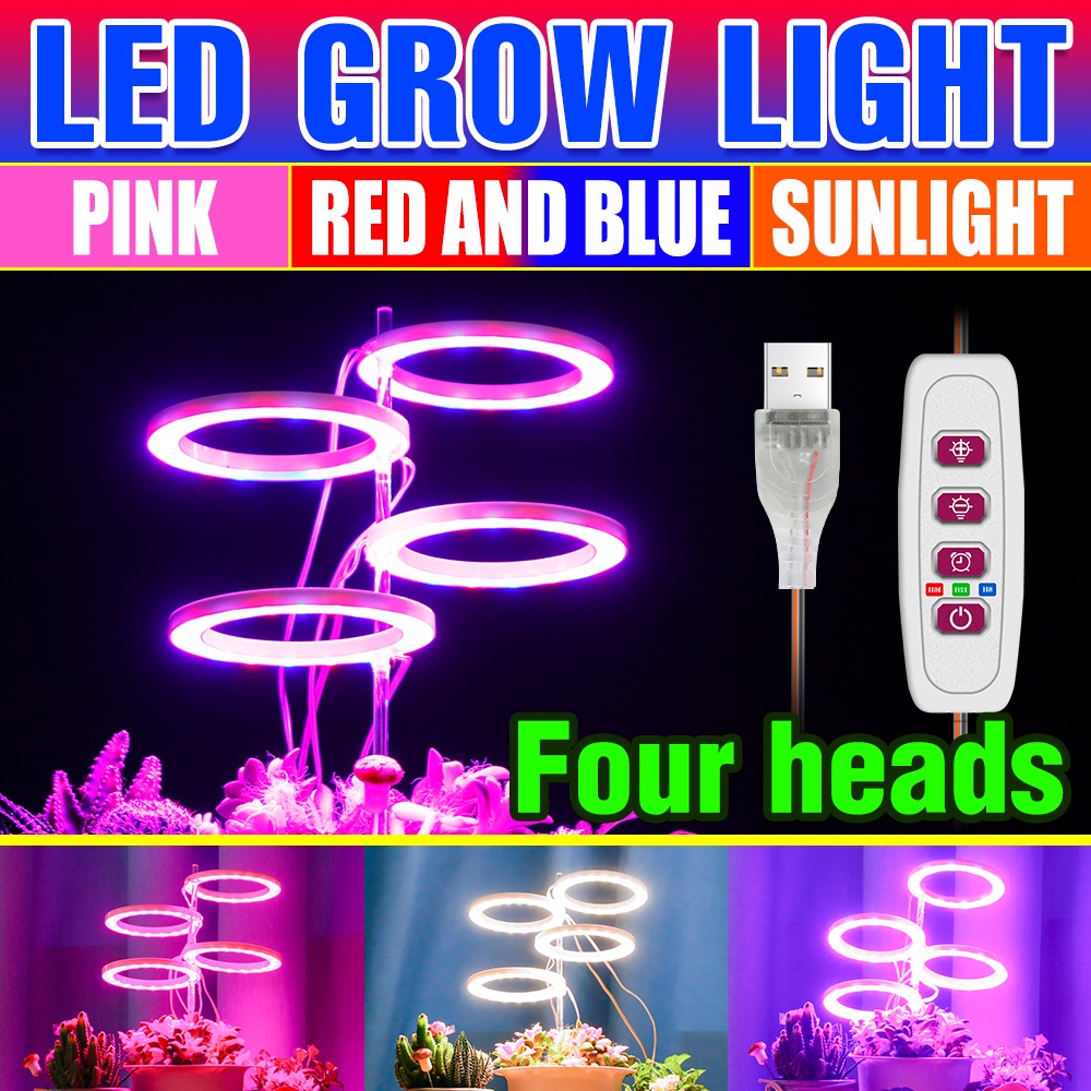 UV LED Grow Light Plant Lamp USB Full Spectrum Interior Phyto Lamps ...